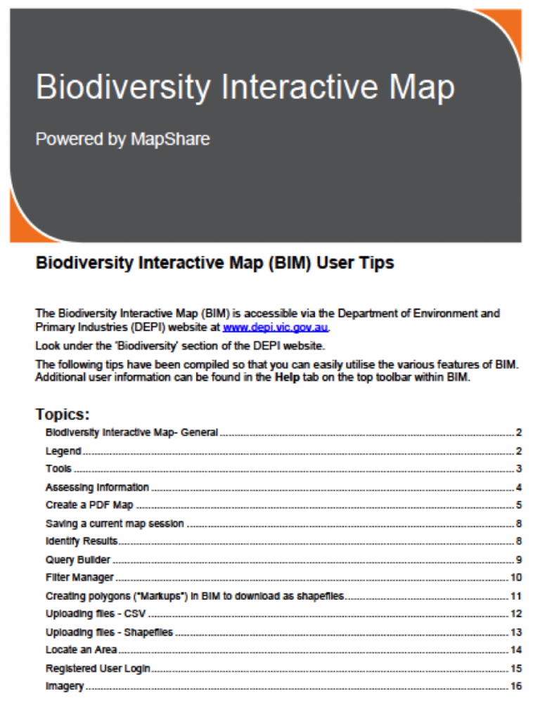 Biodiversity Interactive Mapper - Aus Eco Solutions